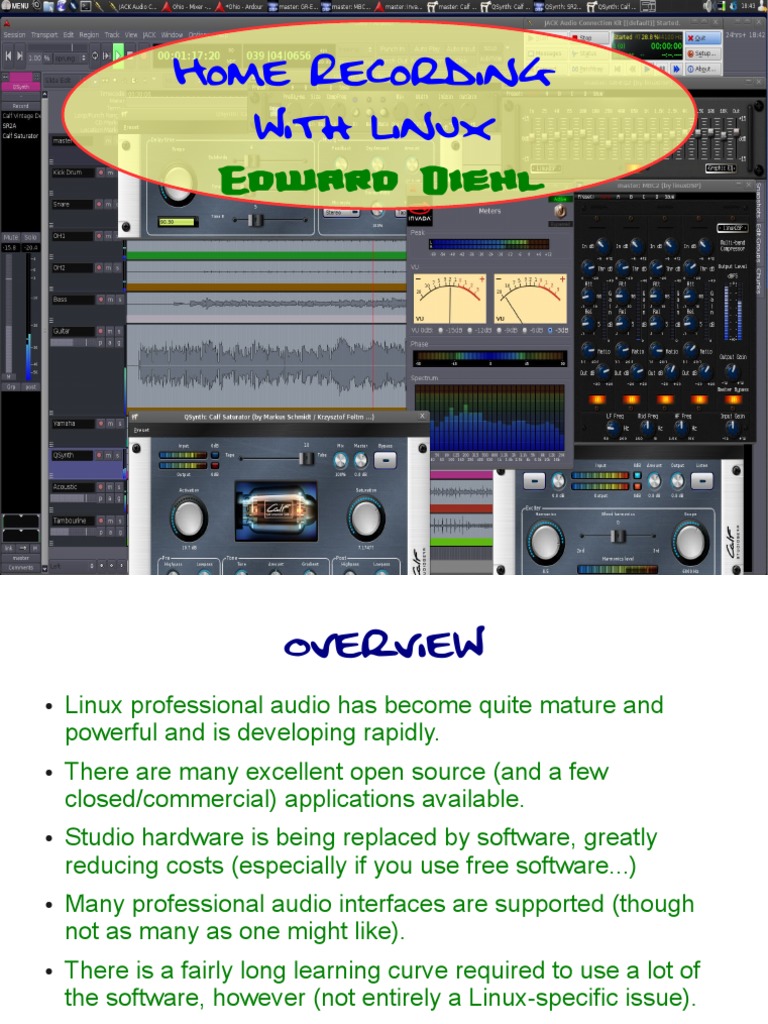 Home Recording With Linux: Edward Diehl | PDF | Digital Audio | Sound ...