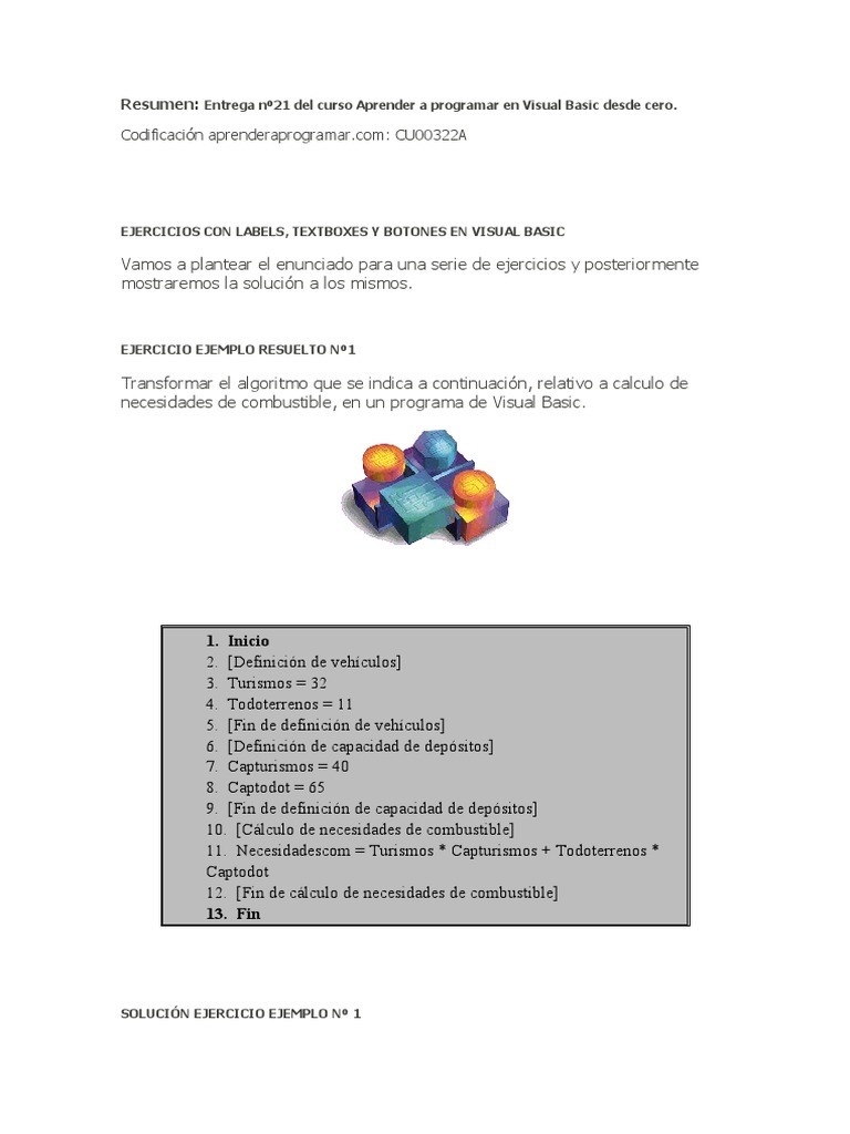 Ejercicios Visual Basic | PDF | Básico | Ingeniería de software