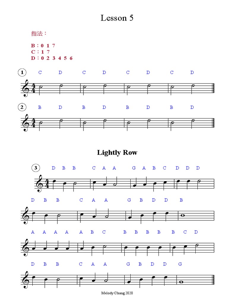 Flute Lesson 5 | PDF