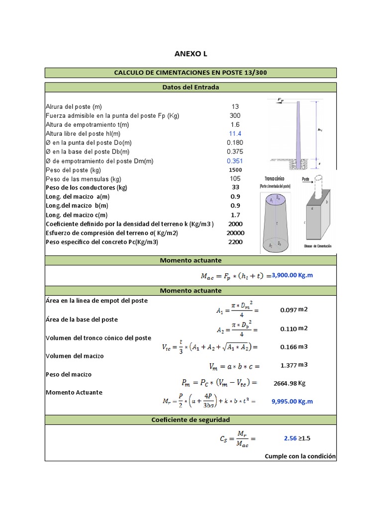 Anexo L Cálculo De Cimentación Pdf Ingeniero Civil Ingeniería