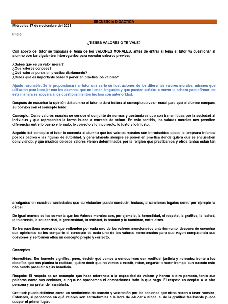 Loa Valores | PDF | Moralidad | Tolerancia