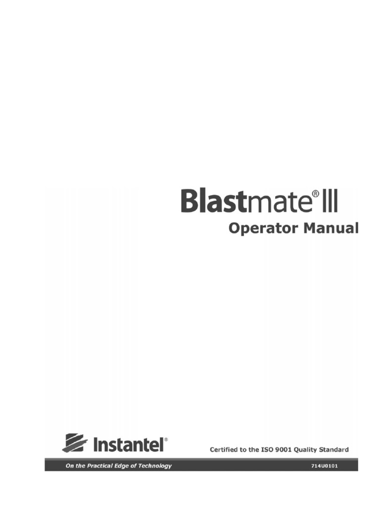 714U0101 Rev 12 - Blastmate III Operator Manual | PDF | Microphone ...