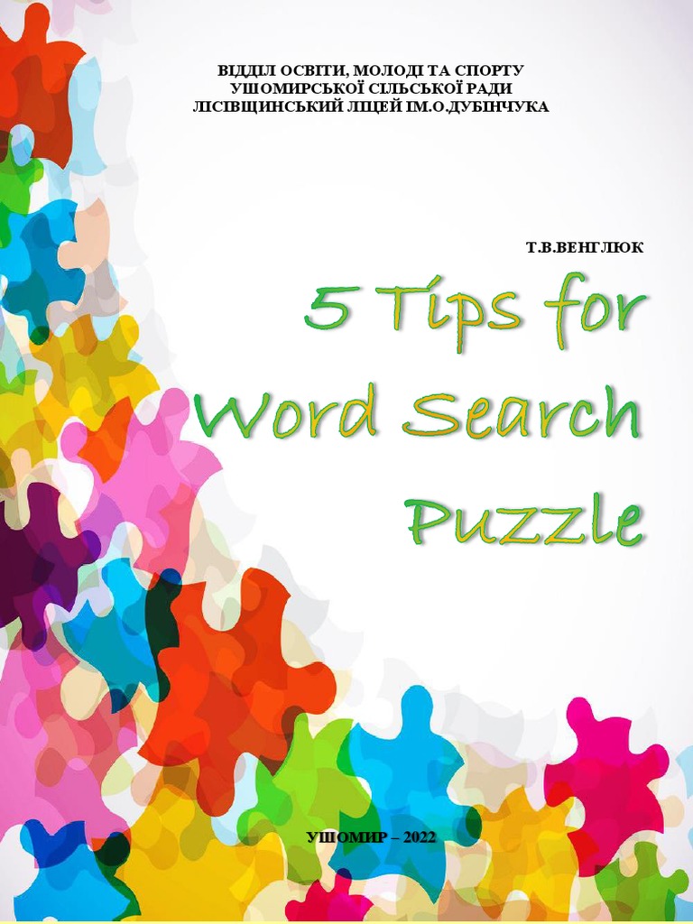 5 Tips For Word Search Puzzle | PDF