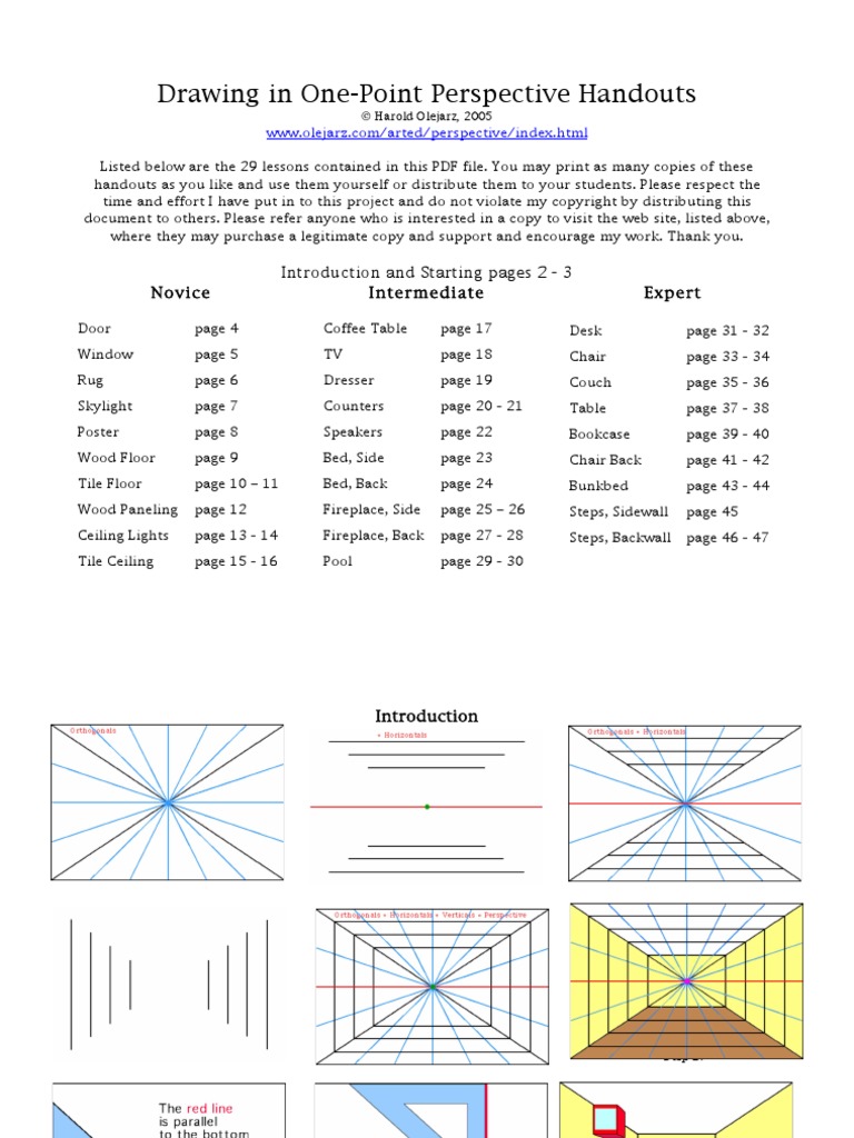 1pt Perspective Handouts | PDF | Decorative Arts | Architectural Elements