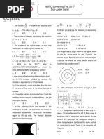 NMTC Mock Test | PDF | Multiple Choice