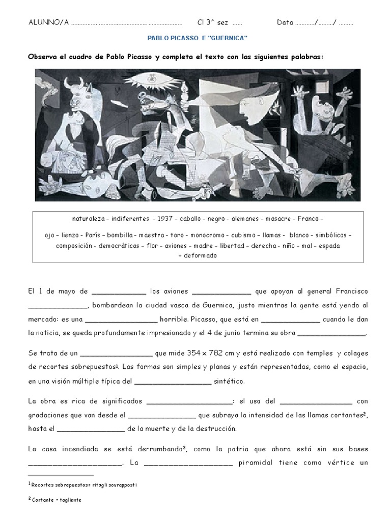 El Cubismo y Guernica | PDF | Cubismo | Pablo Picasso