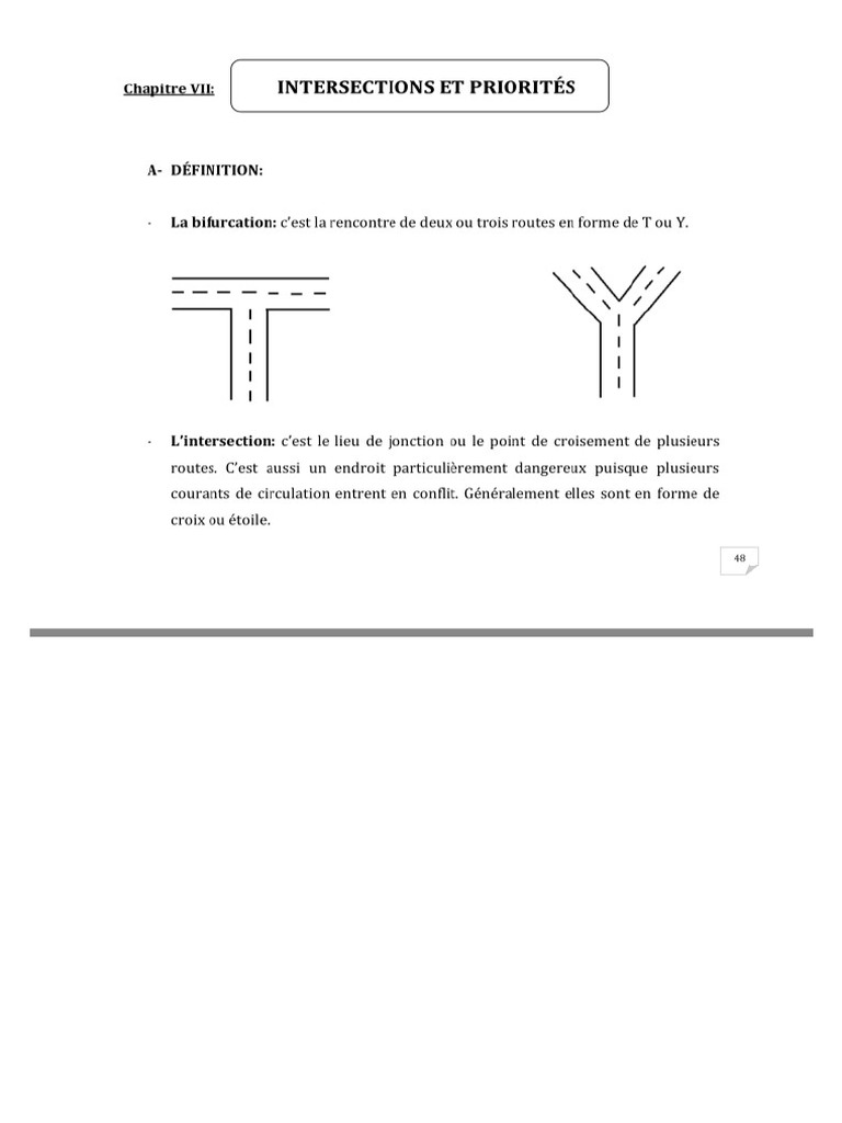 Cours Sur L'intersection Et La Priorité | PDF