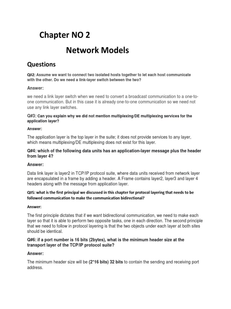 Chapter 2 SOLUTION | PDF | Internet Protocols | Internet Protocol Suite