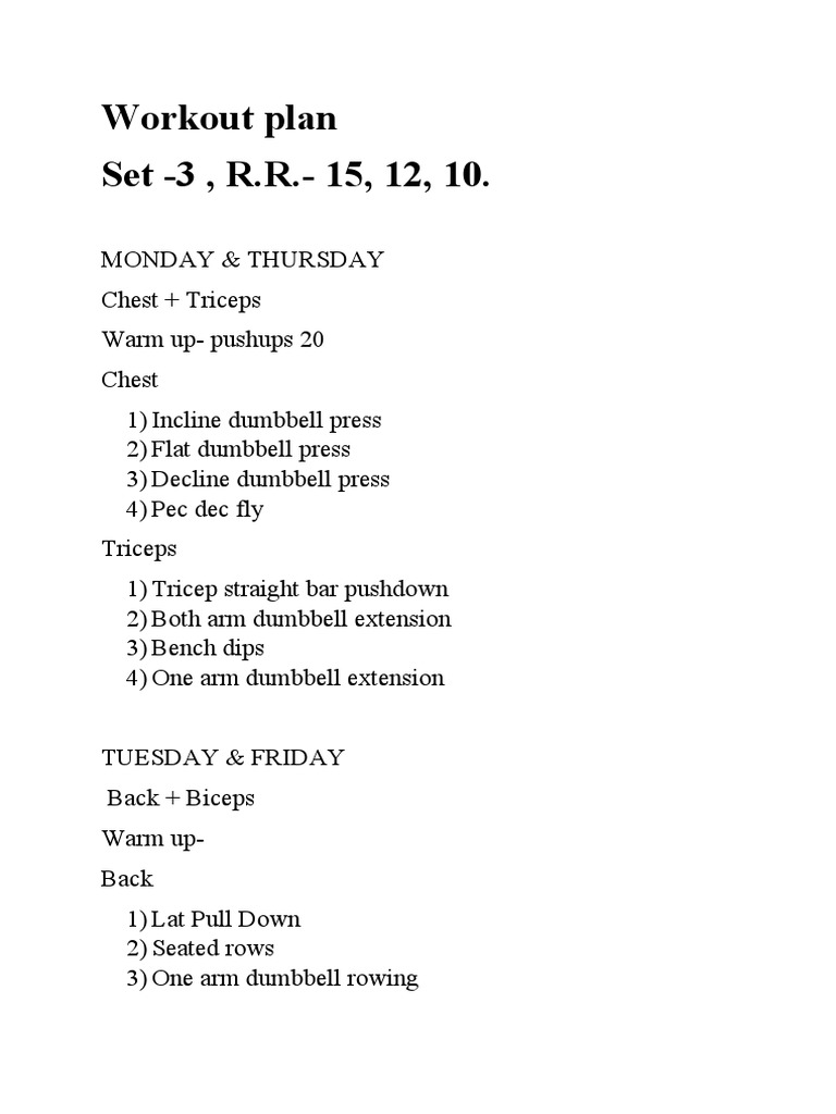 FINAL Workout Plan Max Hypertrophy | PDF