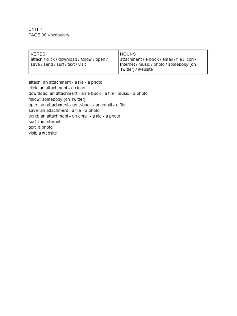 Focus 4 Unit 7 | PDF