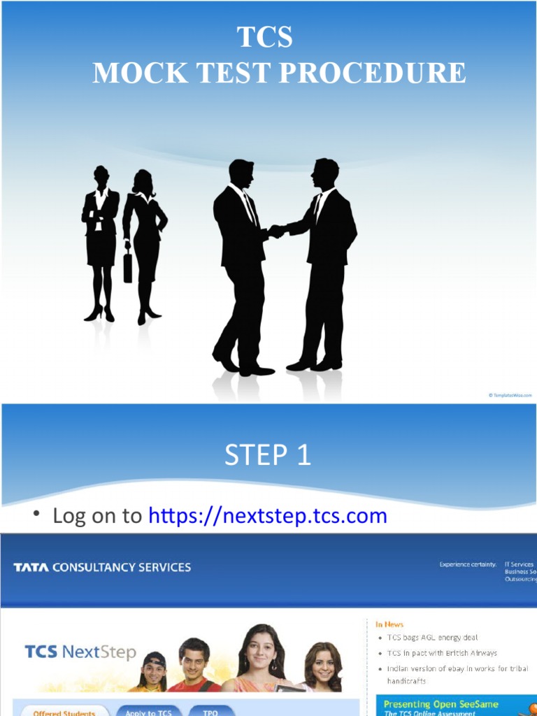 TCS Mock Test Procedure | PDF