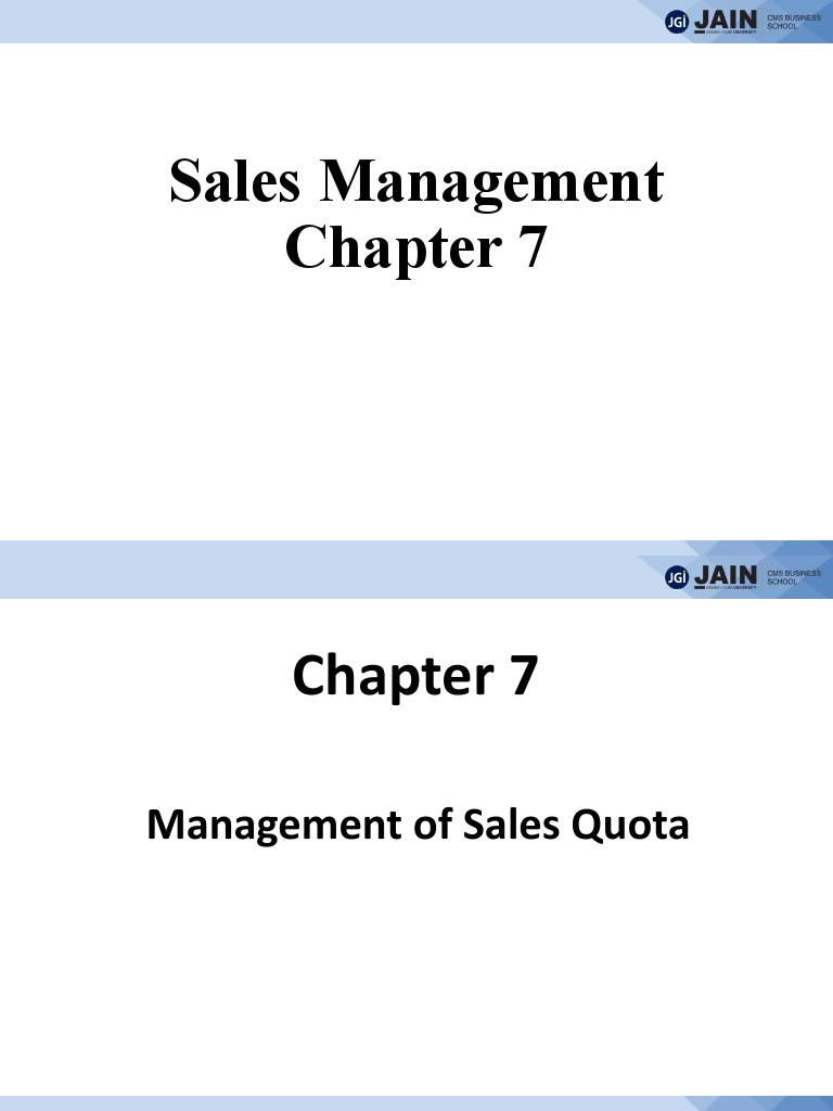 Sales Management-Chapter 7 | PDF | Sales | Profit (Economics)