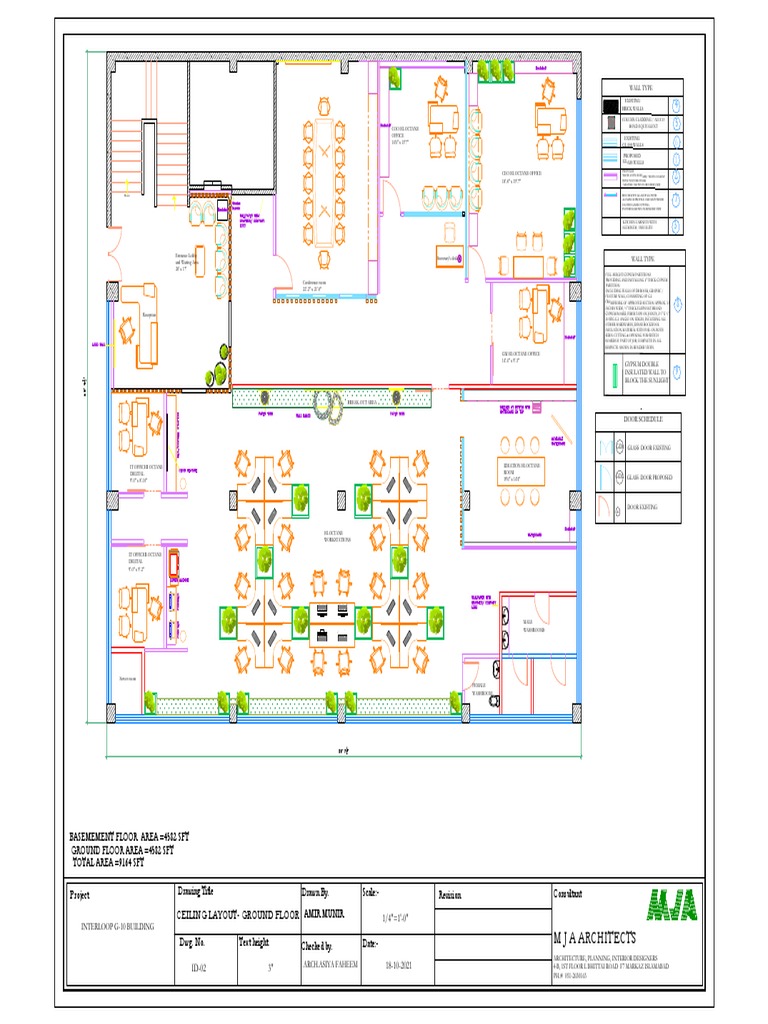 Ground Floor Plan Revised | Download Free PDF | Wall | Door