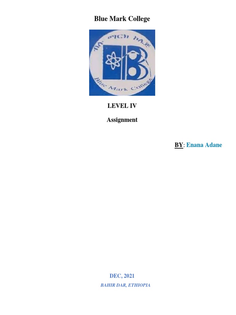 Blue Mark College: Level Iv Assignment | Download Free PDF | Regulatory ...