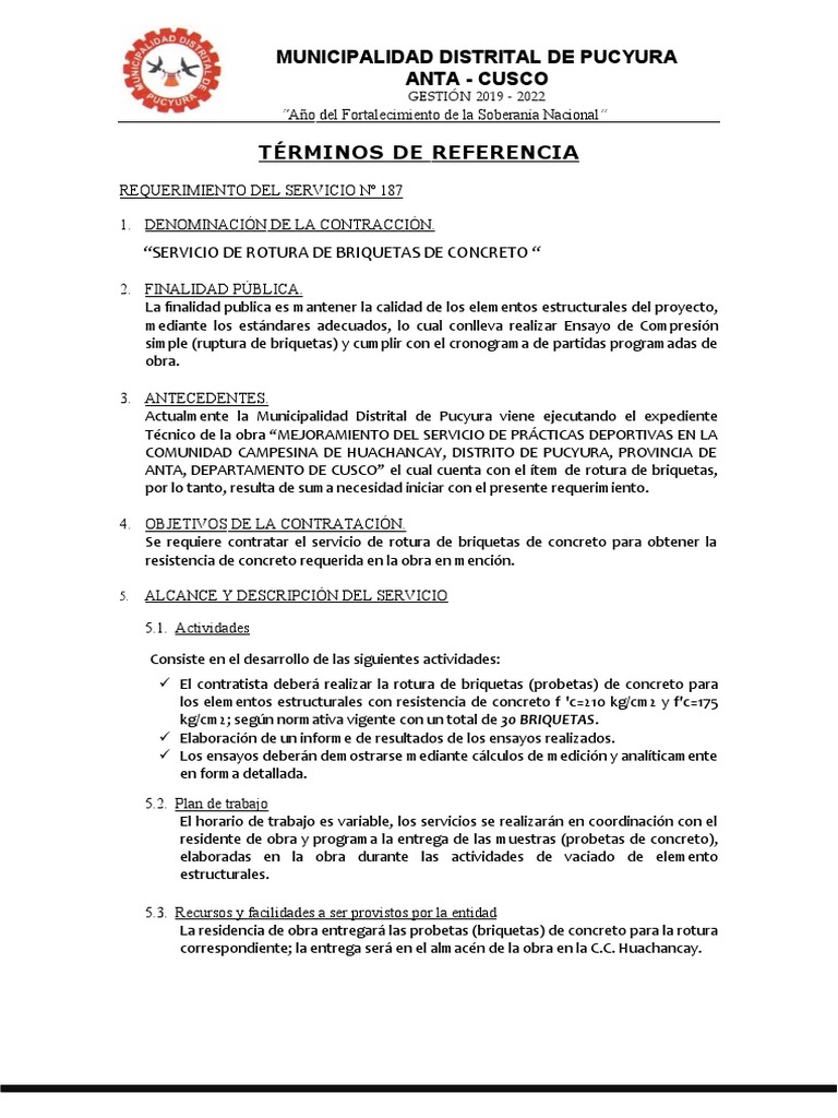 3 TDR Servicio de Rotura de Briquetas | PDF | Hormigón 3 TDR Servicio de Rotura de Briquetas | PDF | Hormigón