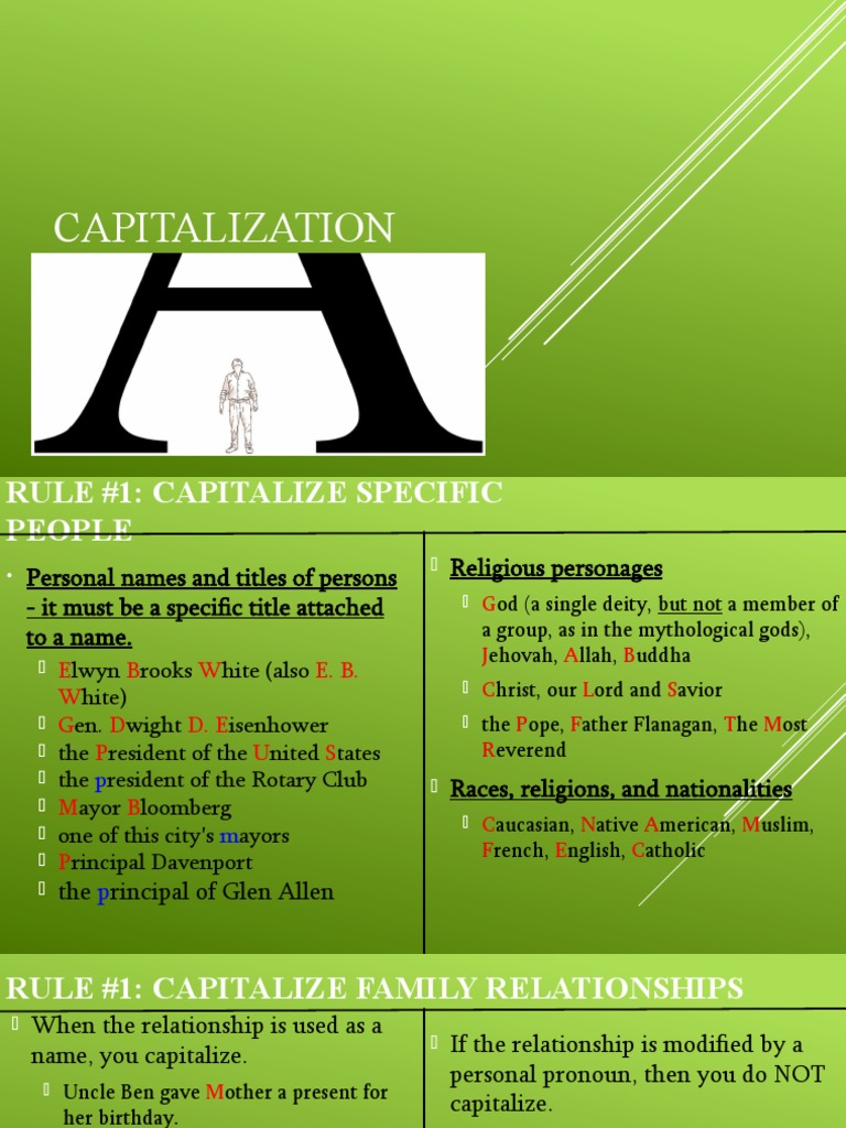 Capitalization Notes | PDF | God