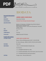 Muslim Bio Data | PDF