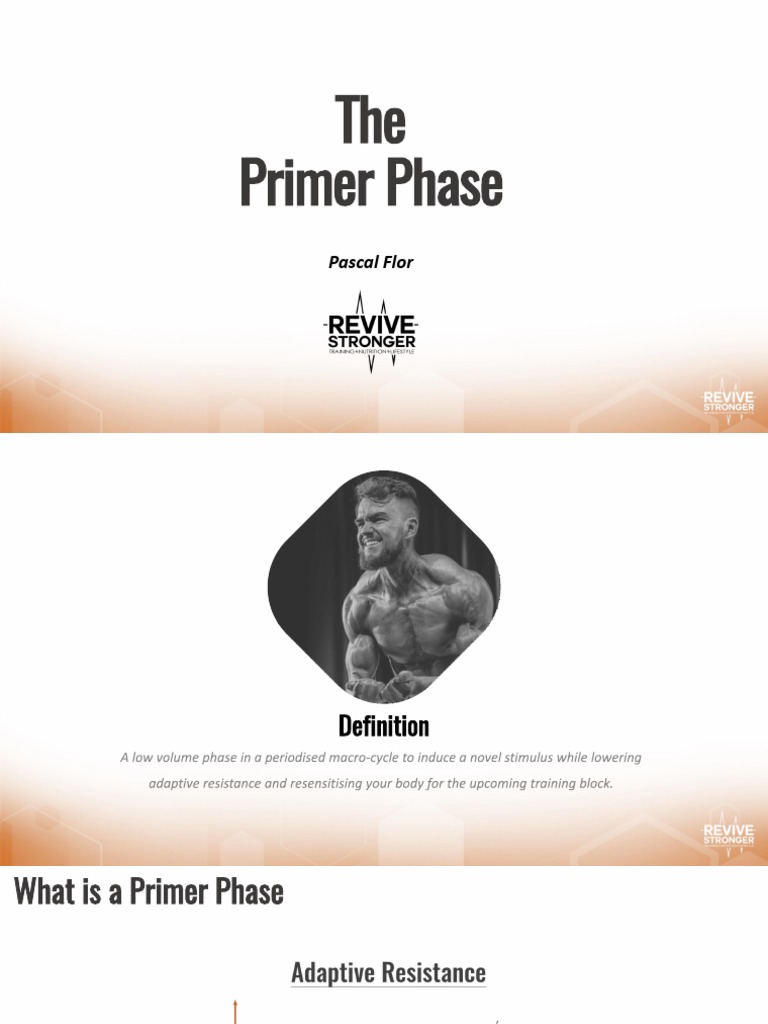 The Primer Phase: Pascal Flor | PDF | Nutrition | Diet & Nutrition
