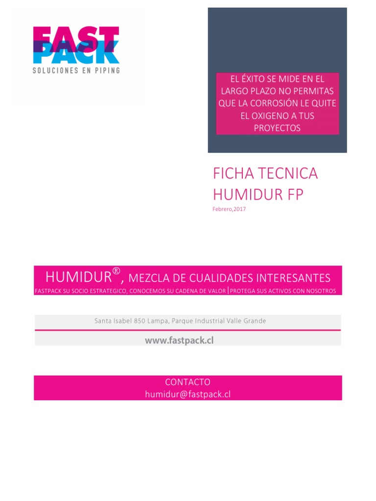 Ficha - Humidur FP - Feb2017 | PDF | Petróleo | Agua
