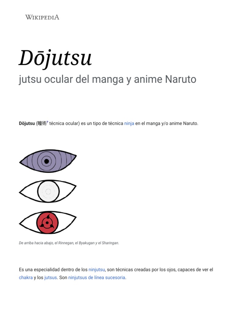 Dōjutsu - Wikipedia, La Enciclopedia Libre | PDF | Juegos y actividades