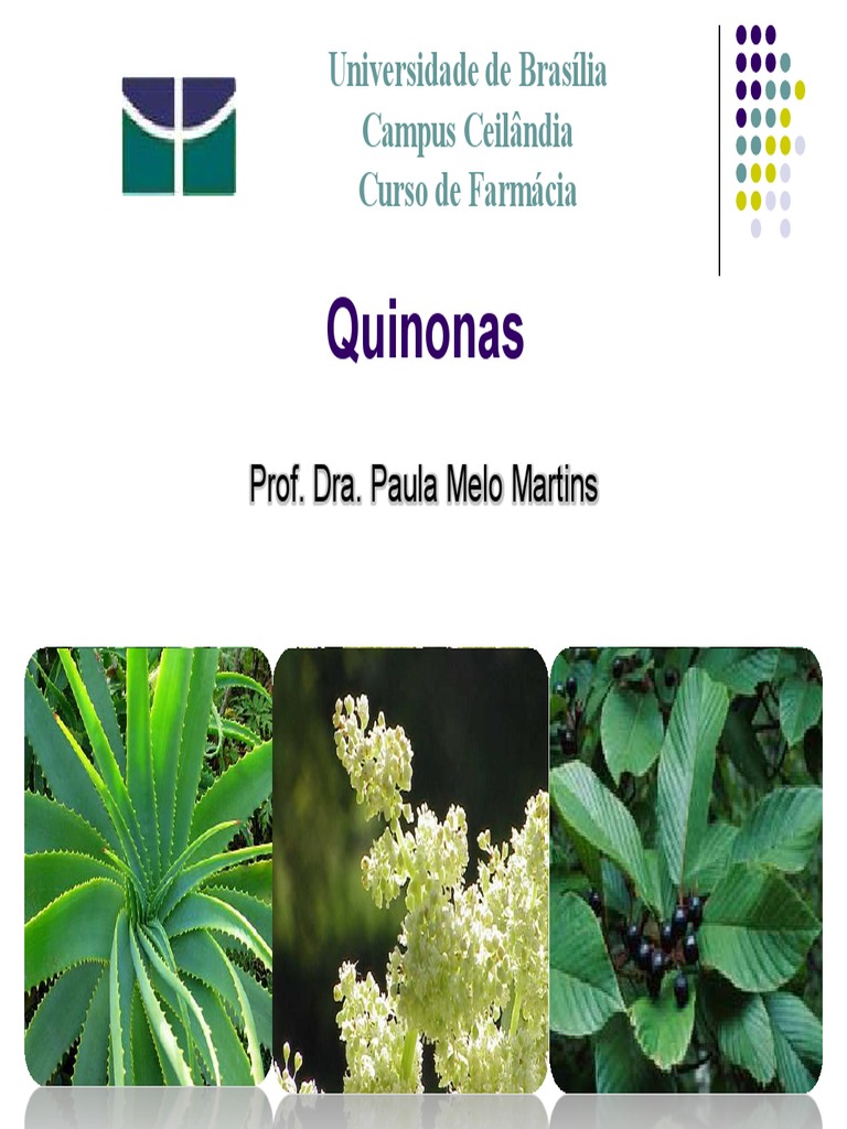 Classificação, ocorrência e usos de quinonas em plantas medicinais ...
