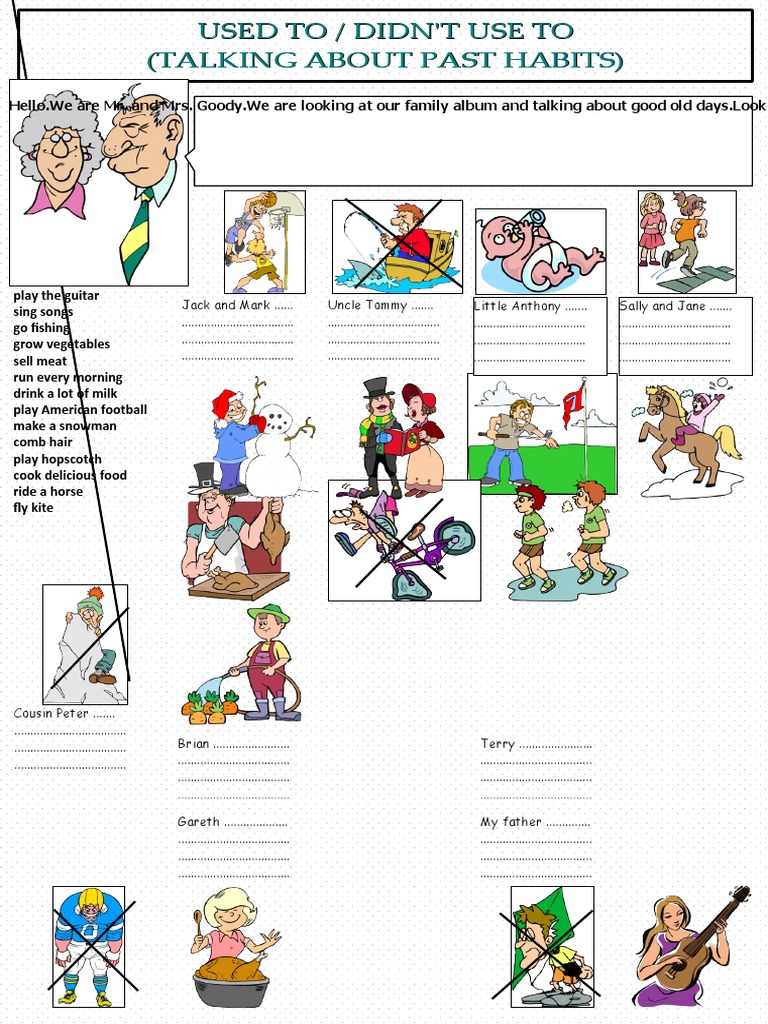 Used To Talking About Past Habits First Worksheet | PDF
