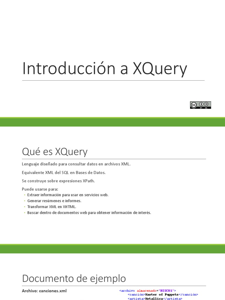 Introducción A XQuery | PDF | Xml | Ingeniería de software
