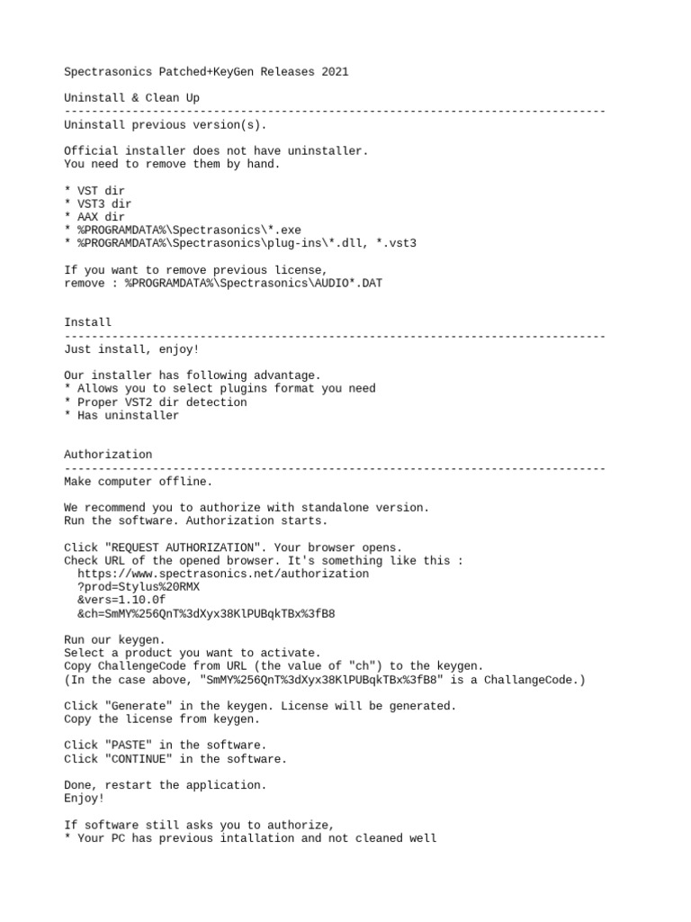 R2R Spectrasonics KeyGen Guide 2021 | PDF | Home & Garden | Technology ...