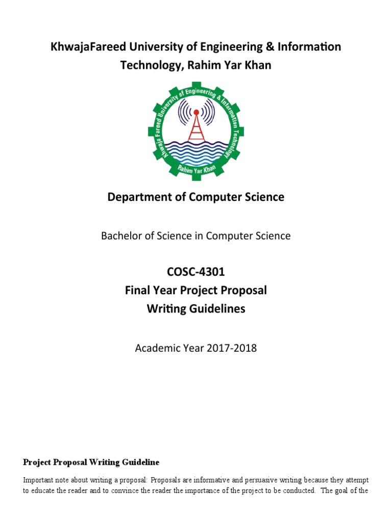 Final Year Project YP - Proposal - Format - BSCS | PDF | Scientific Method | Science