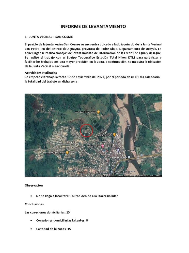 Informe de Levantamiento | PDF