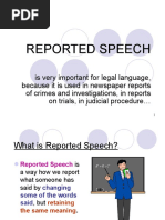 Reported Speech | PDF | Grammar | Language Mechanics