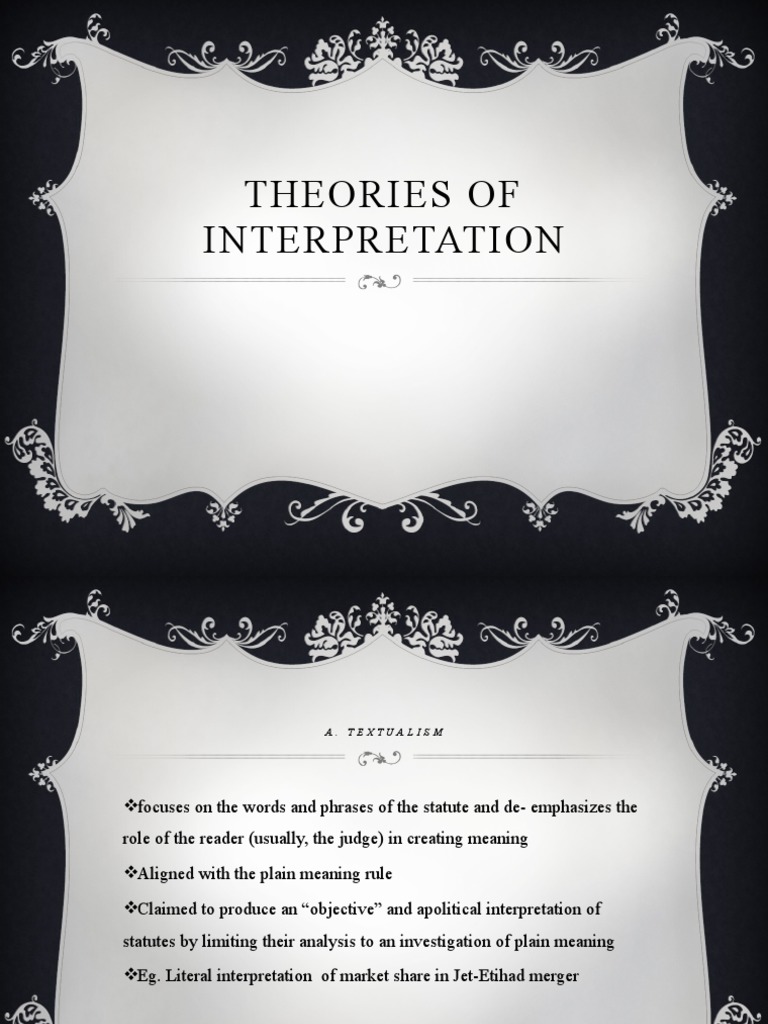 Legal Interpretation Theories | PDF | Philosophy | Language Arts ...