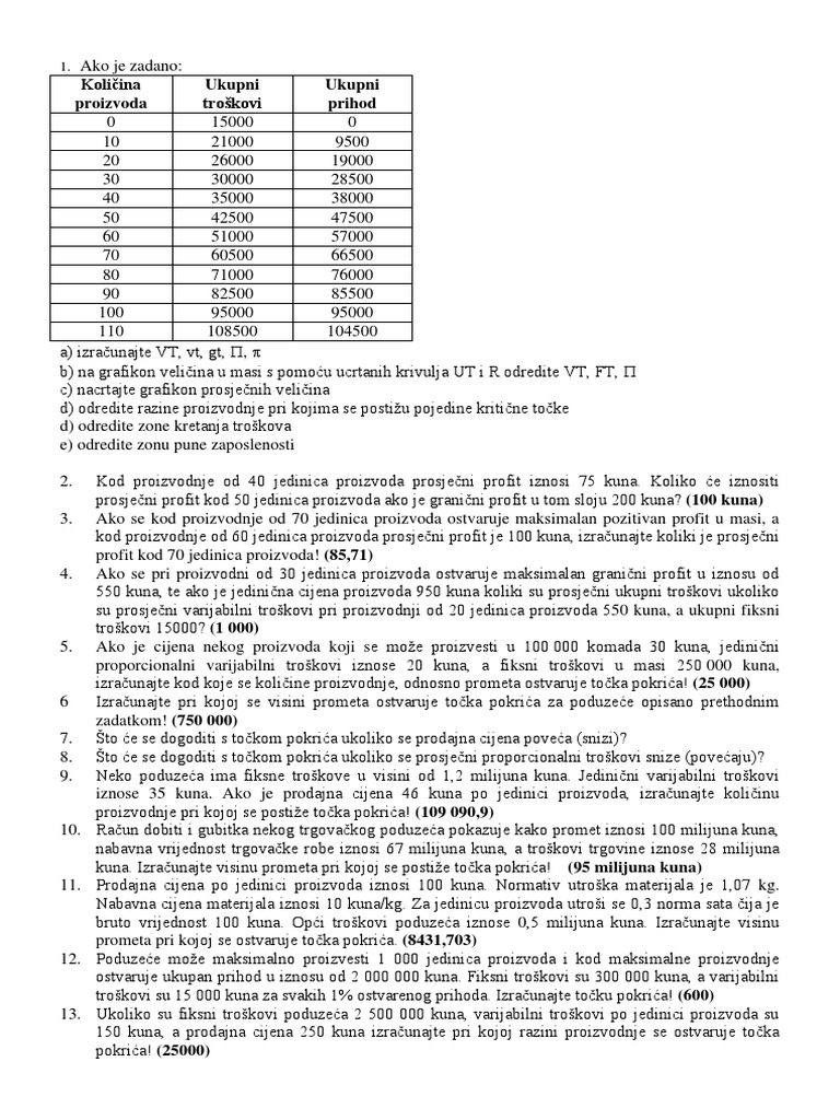 Zadaci III Dio | PDF