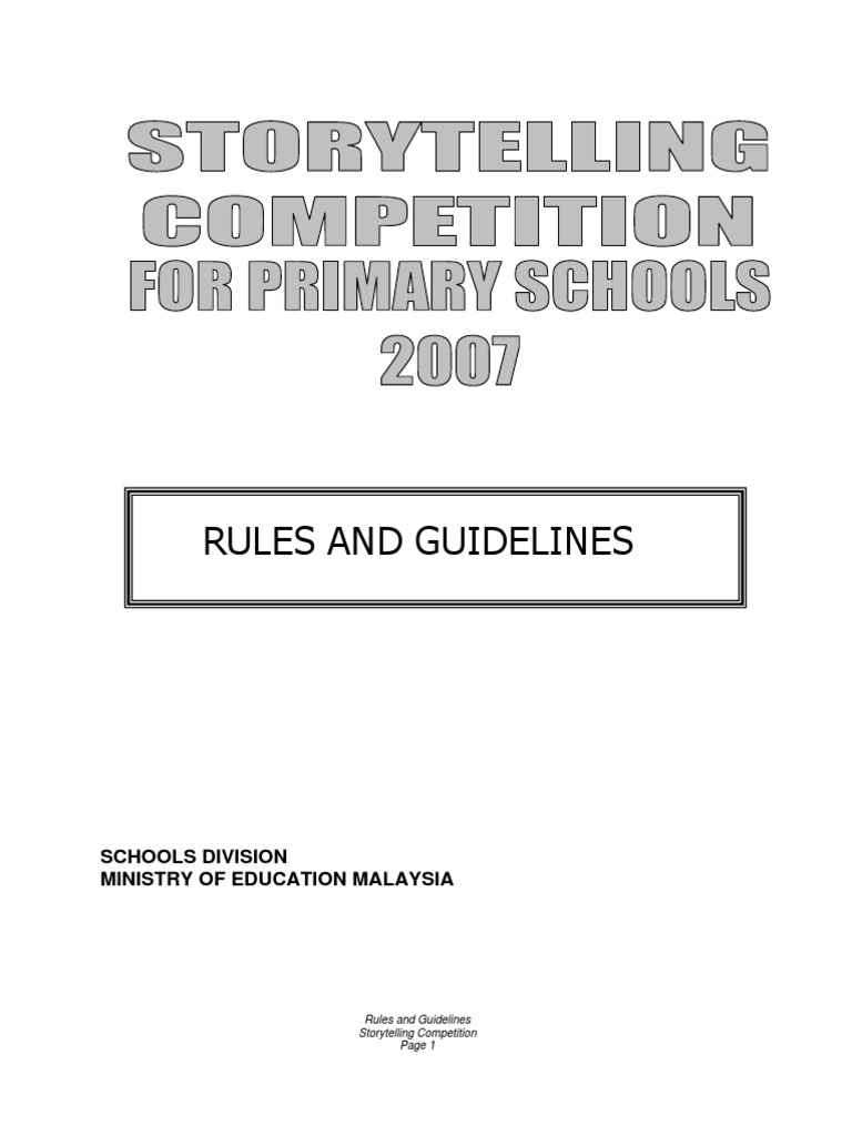 2007 Story Telling Guidelines | PDF | Storytelling | Learning