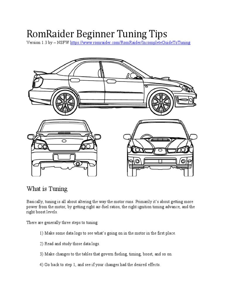 RomRaider Beginner Tuning Tips | PDF | Vehicles | Propulsion