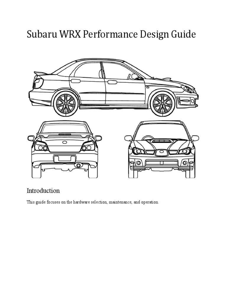 Subaru WRX Performance Design Guide | PDF | Turbocharger | Throttle