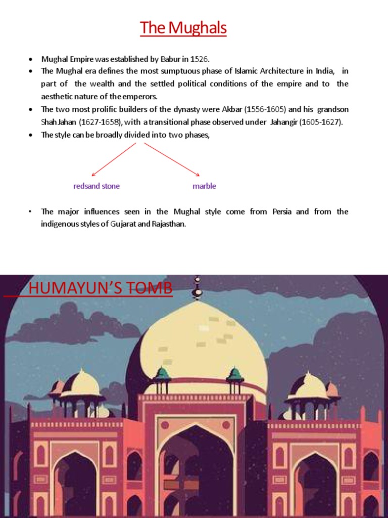 Mughal Architecture Phase - I | PDF | Components | Architectural Elements