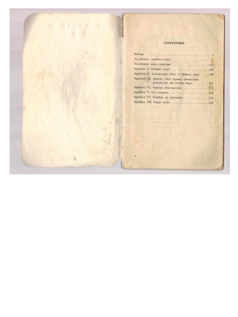 Diccionario Dialecto Mayo | PDF