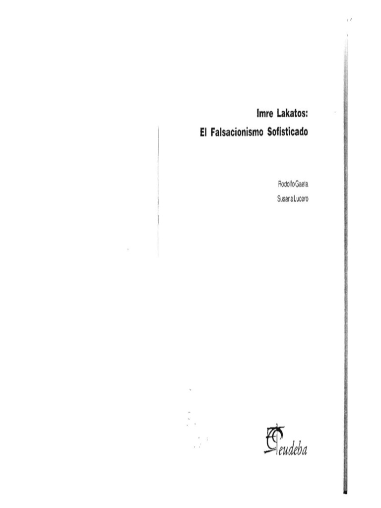 16 - El Falsacionismo Sofisticado | PDF | Karl Popper | Teoría