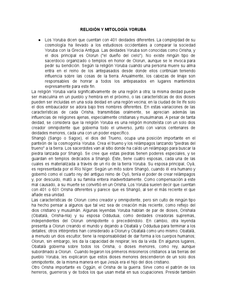 La Religion Yoruba Pdf