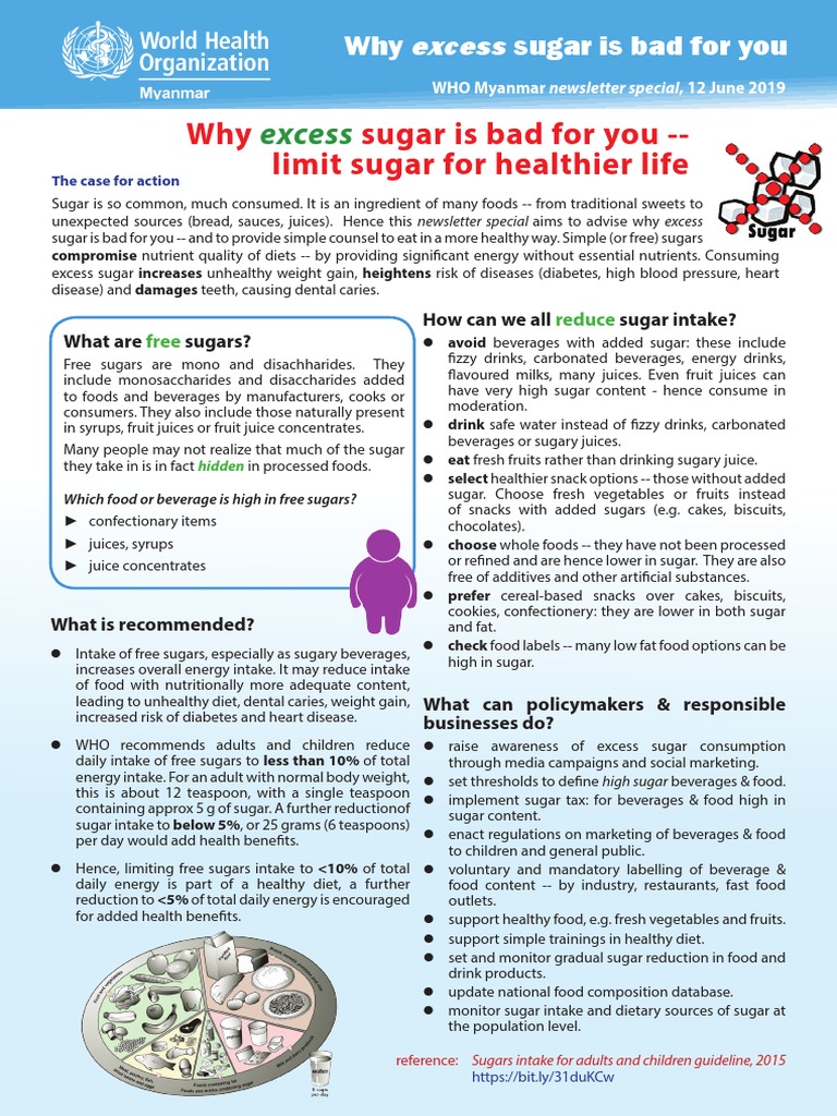 Factsheet Sugar | PDF | Fat | Sugar