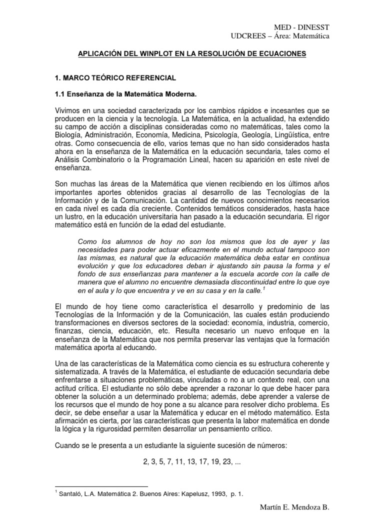 001 Aplicacion Del Winplot en La Resolucion de Ecuaciones | PDF ...