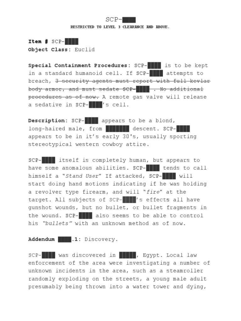 Item # SCP-: SCP-SCP - SCP - SCP - SCP - SCP | PDF