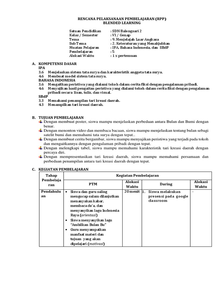 RPP Harian 5 MARET 2021, Blended | PDF