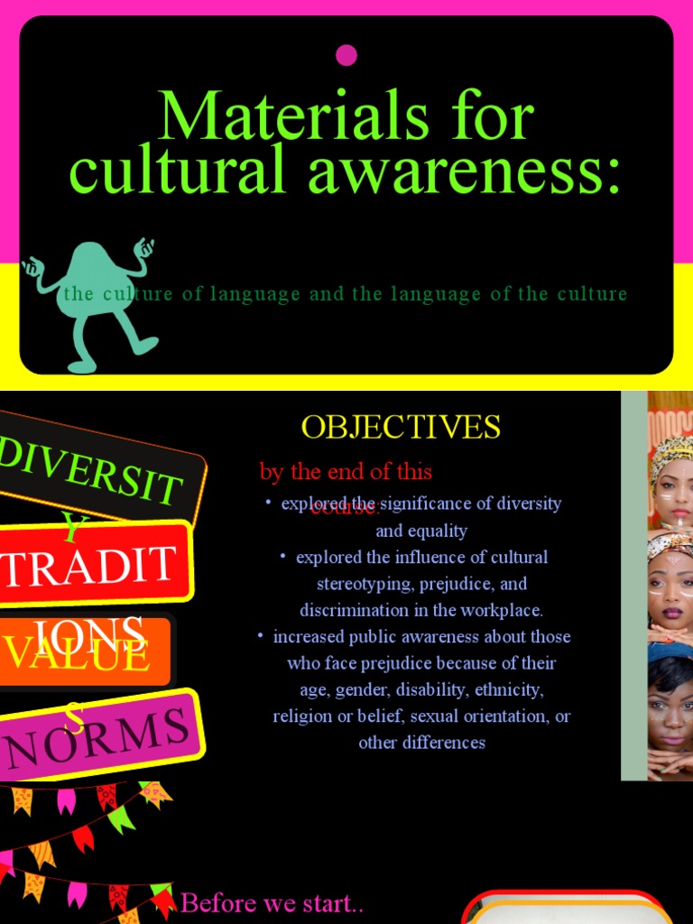 Materials For Cultural Awareness:: The Culture of Language and The ...