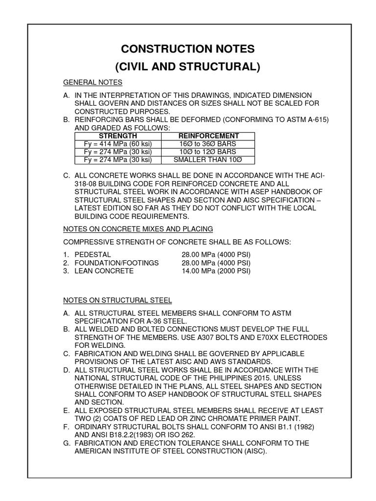 Civil and Structural Construction Notes | PDF