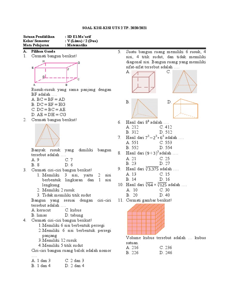 Soal Kisi2 MTK | PDF