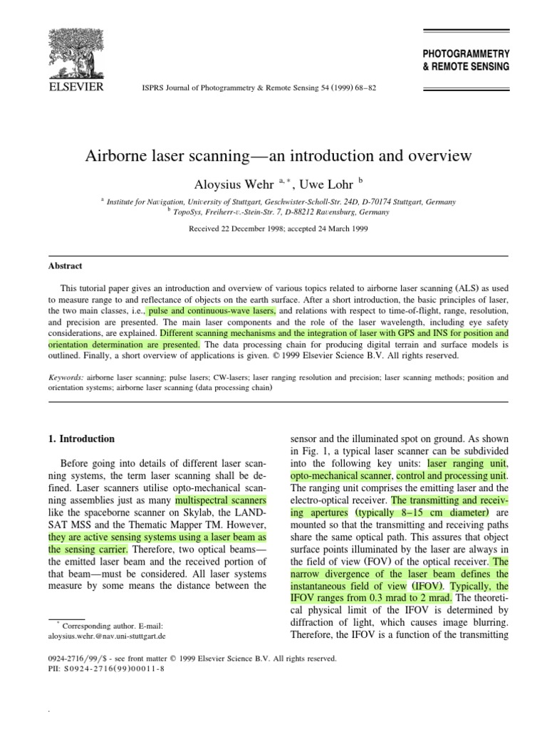 LiDAR Formulas Wehr Lohr | PDF | Lidar | Laser