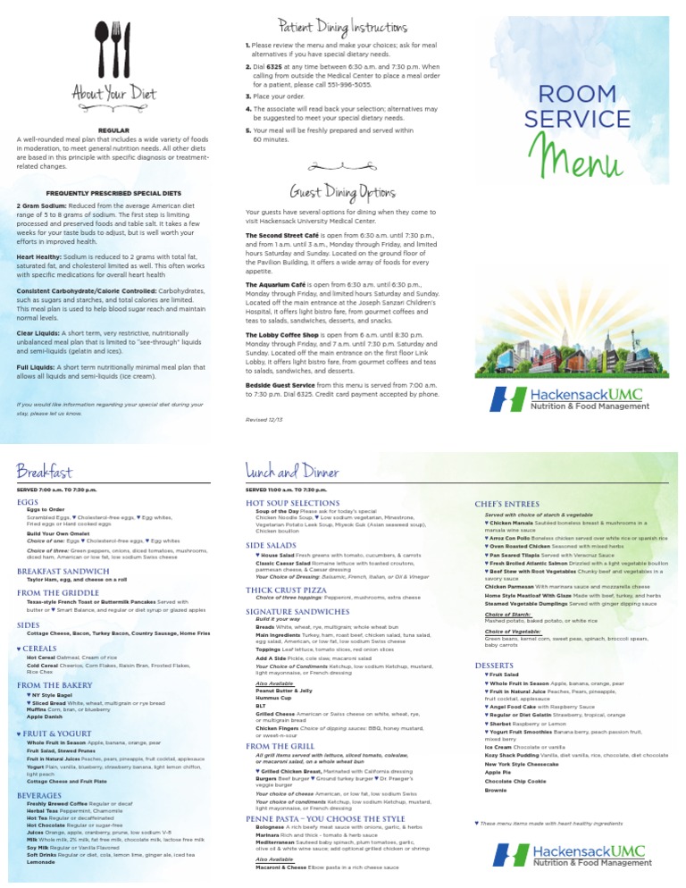 About Your Diet: Patient Dining Instructions | Download Free PDF ...
