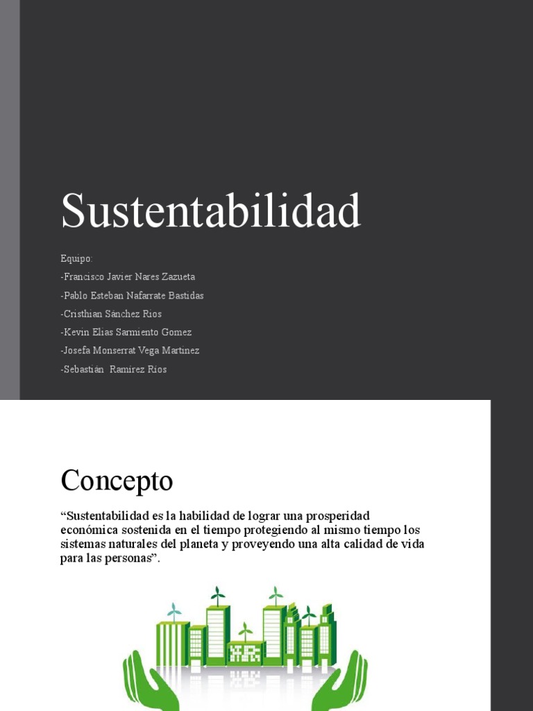 Concepto, Principios y Dimensiones de La Sust | Descargar gratis PDF | Sustentabilidad ...